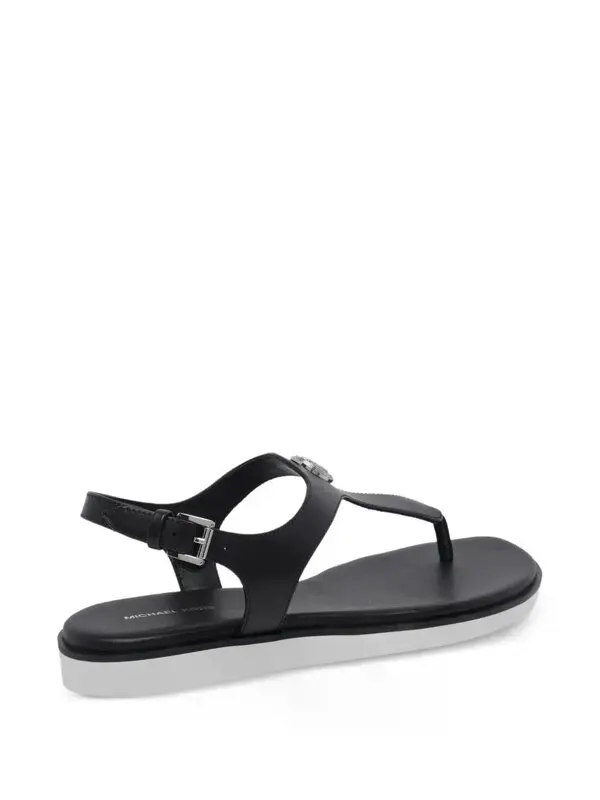 Michael Kors Logo Buckle Sandals - Black