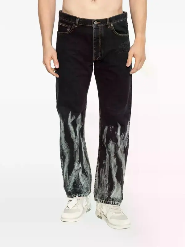 Off-White Graphic-print Jeans - Black