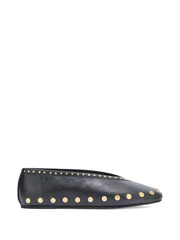 GANNI Studded Ballerina Flats - Black