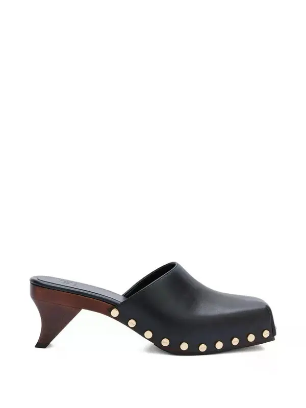 GANNI Studded Heeled Mules - Black
