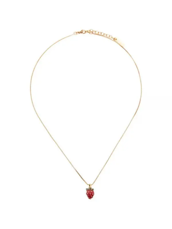 Saint Laurent Strawberry-pendant Necklace - Gold