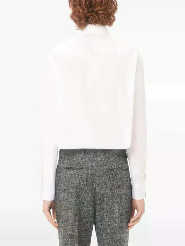 Valentino Garavani Oxford Cotton Shirt With Vgold - White