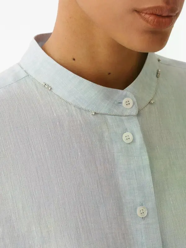 Fabiana Filippi Collarless Button-down Shirt