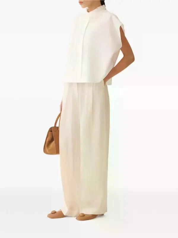 Fabiana Filippi Lace Collared Shirt - White