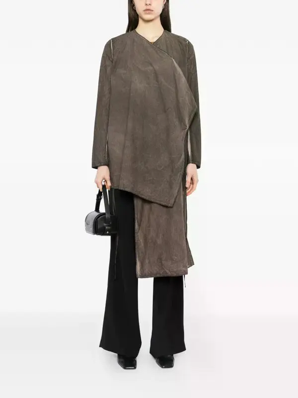 UMA WANG Asymmetric Drape Shirt