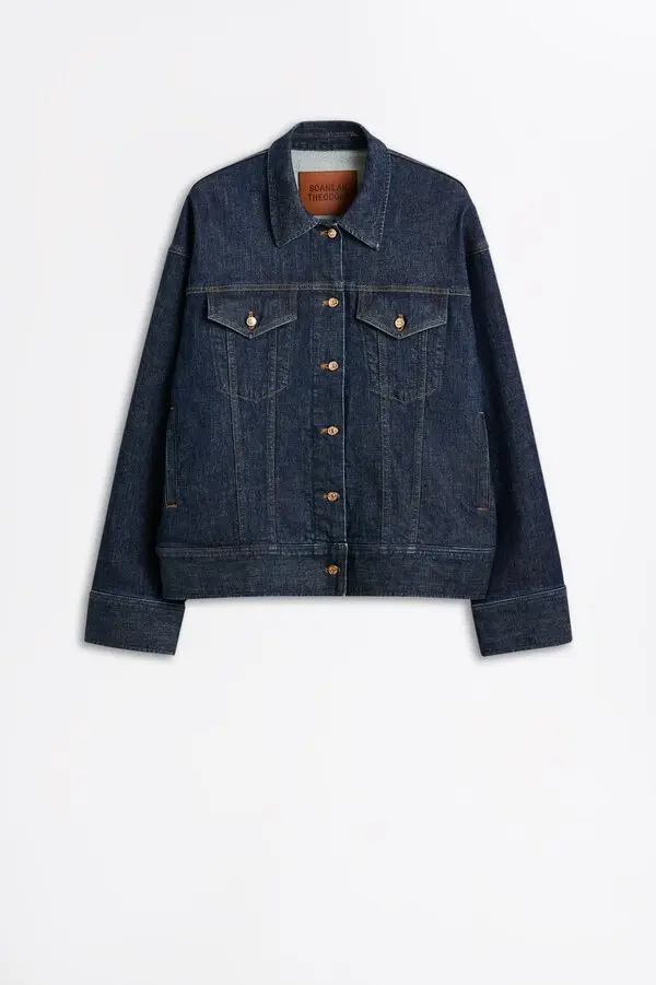 Scanlan Theodore Denim Oversized Jacket - Indigo.b
