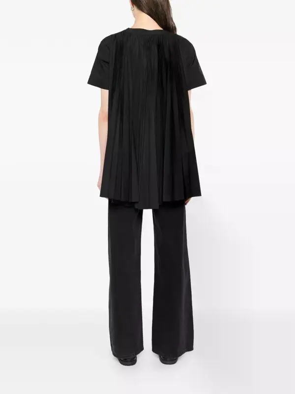 Sacai Text-print Pleated T-shirt