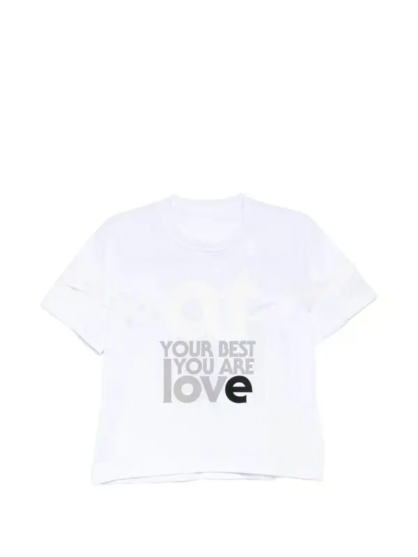 Sacai Text-print Crew Neck T-shirt