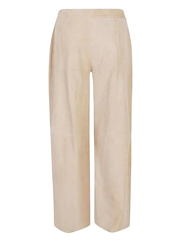 VIA MASINI 80 Linen Wide-leg Trousers
