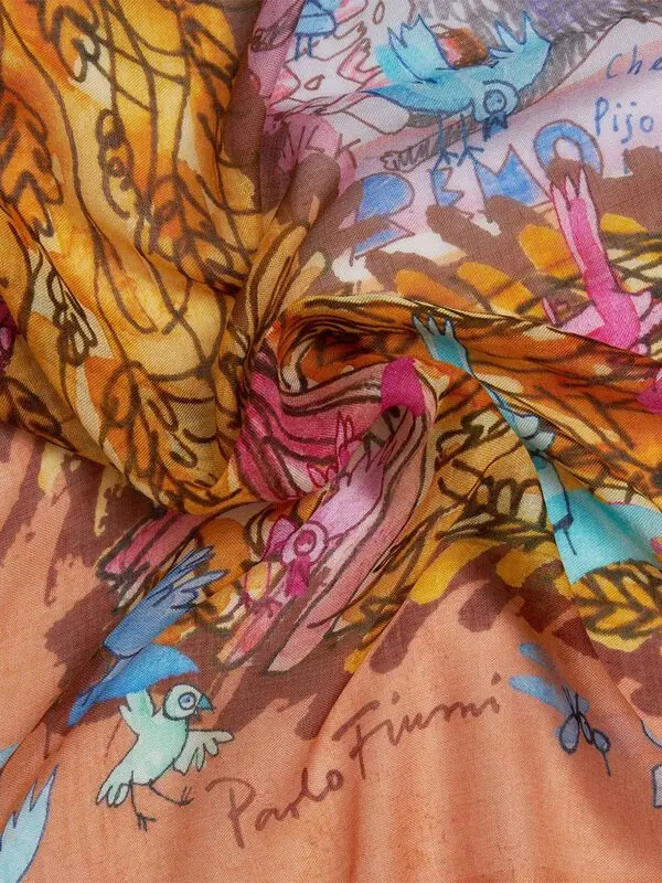 Faliero Sarti New Roma Silk Blend Stole - Multi