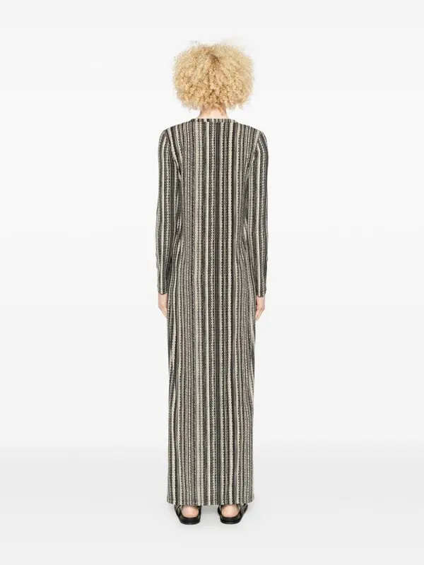 SIYU Baez Kaftan Maxi Dress With V-neck And Side Slits - Multi
