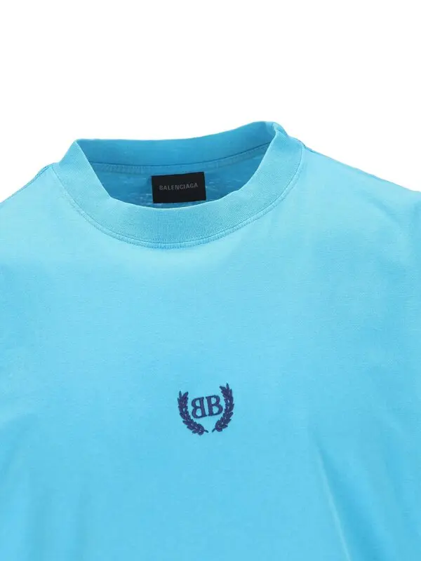 Balenciaga T-shirt With Logo - Sky Blue