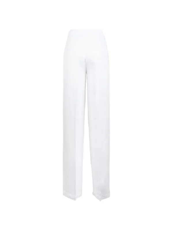 VIA MASINI 80 Linen Wide-leg Trousers