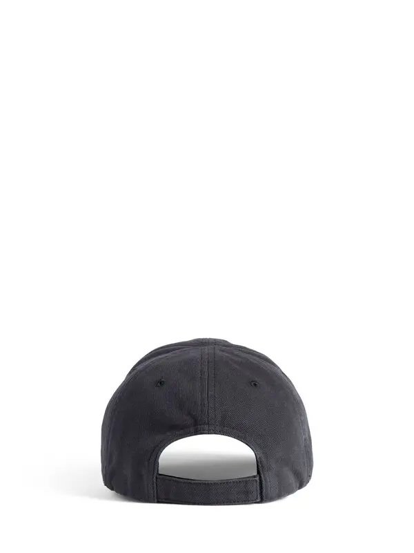 Balenciaga Baseball Cap With Tape Detail - Black