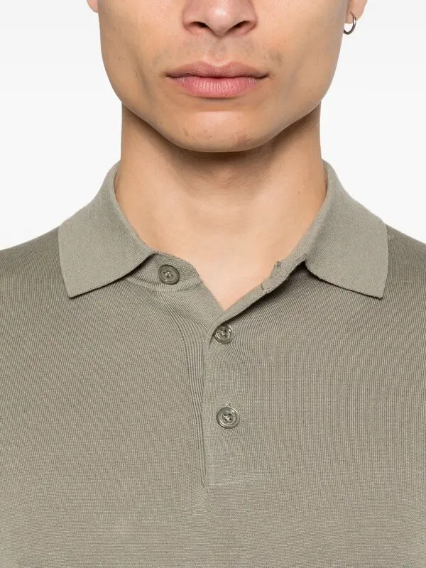 PAOLO PECORA Cotton Polo Shirt - Green