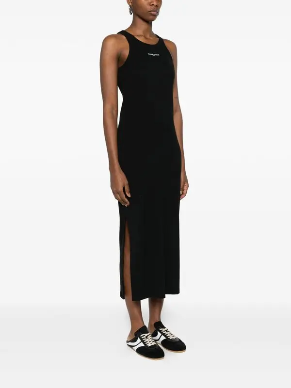 Maison Kitsuné Logo Ribbed Knit Tank Dress