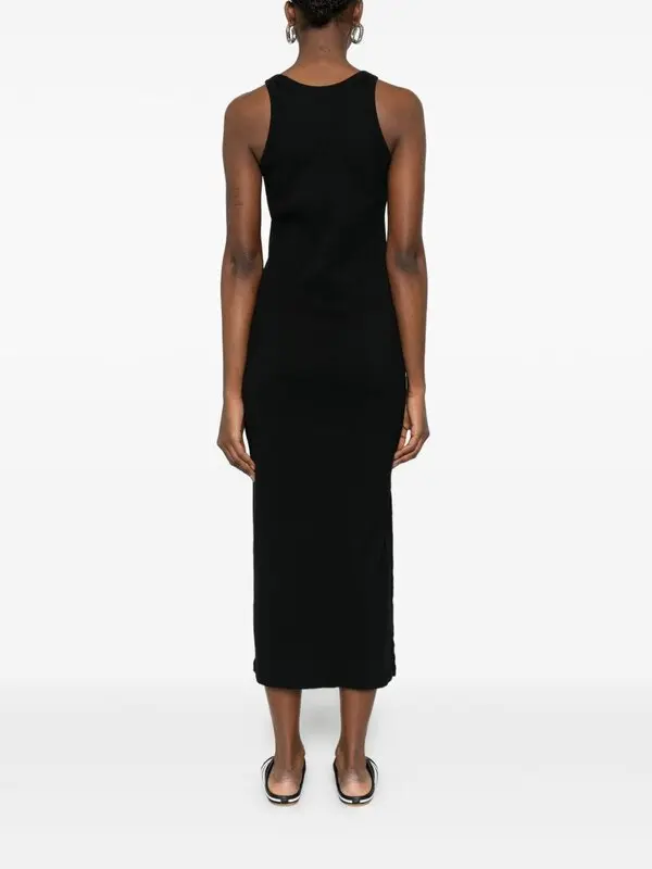 Maison Kitsuné Logo Ribbed Knit Tank Dress