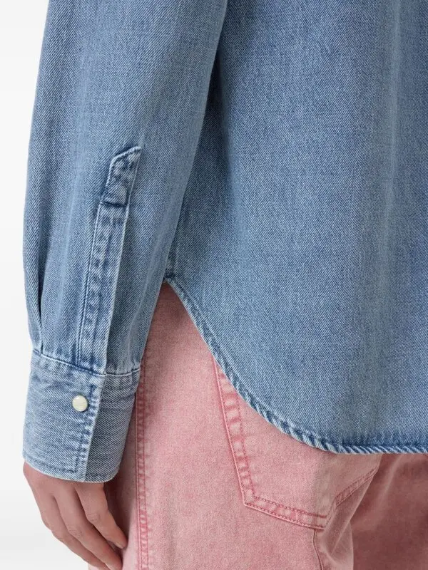Closed Cotton Button-down Shirt - Sky Blue