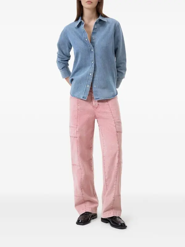 Closed Cotton Button-down Shirt - Sky Blue