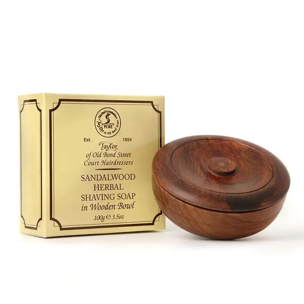 TAYLOR OF OLD BOND STREET Sandalwood Traditional Shave Soap In Acadia Wooden Bowl - One-color