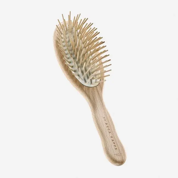 ACCA KAPPA Natura Oval Brush Wooden Pins - One-color