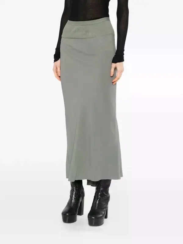 Rick Owens Fitted Skirt With Puddle Hem