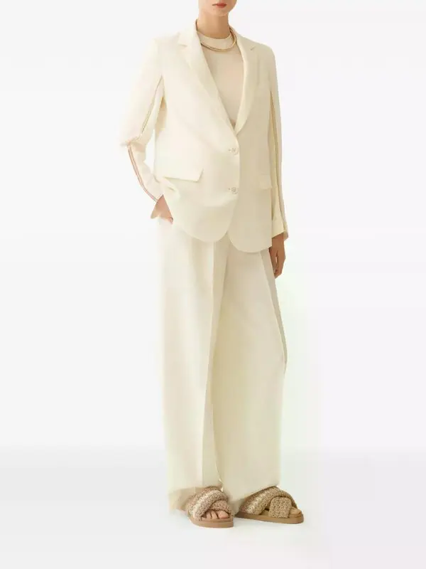 Fabiana Filippi Button Sleeve Panel Blazer