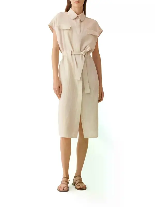 Fabiana Filippi Patch Pocket Belted Dress