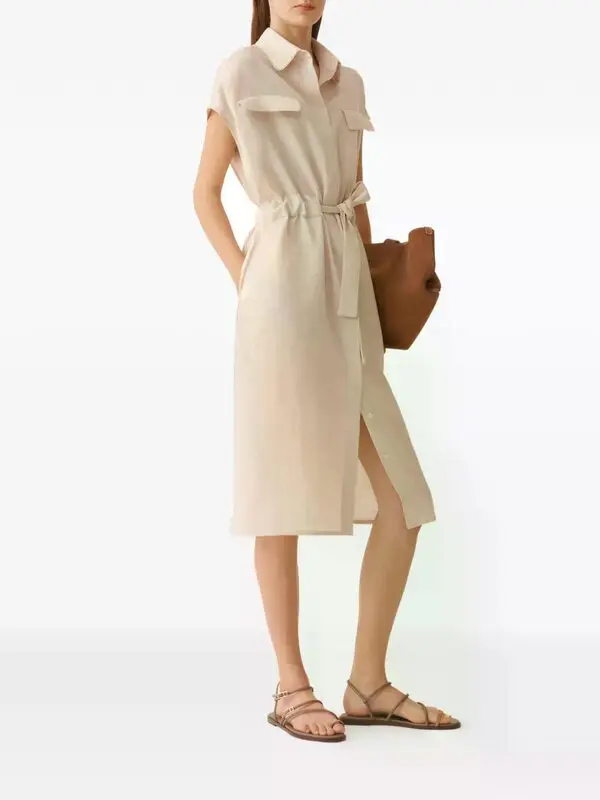 Fabiana Filippi Patch Pocket Belted Dress