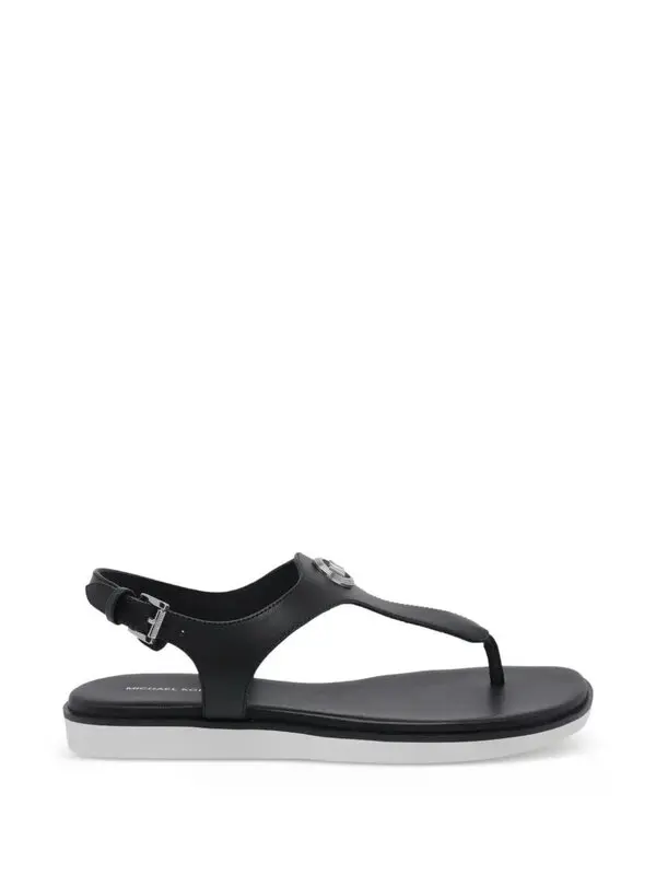 Michael Kors Logo Buckle Sandals - Black