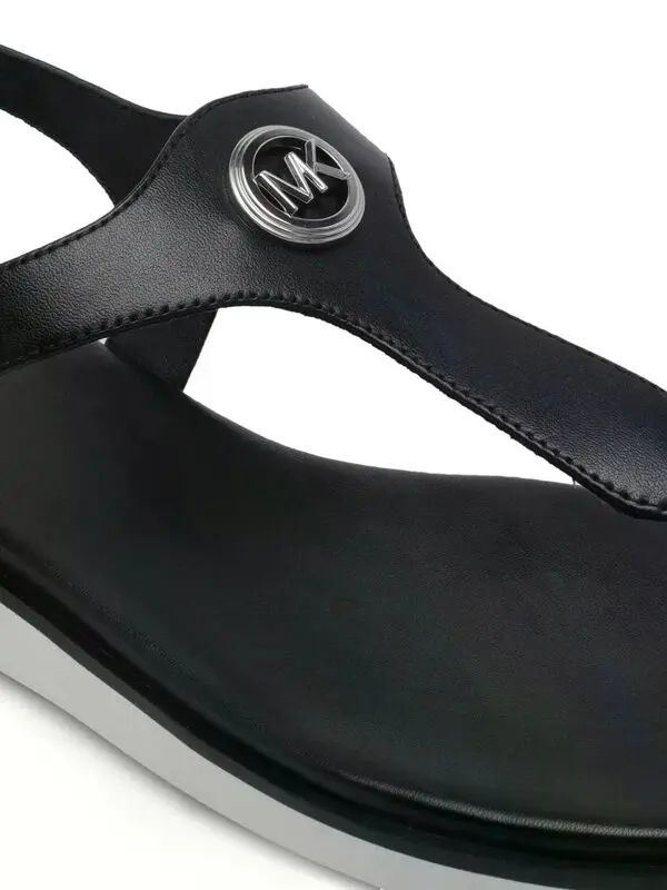 Michael Kors Logo Buckle Sandals - Black