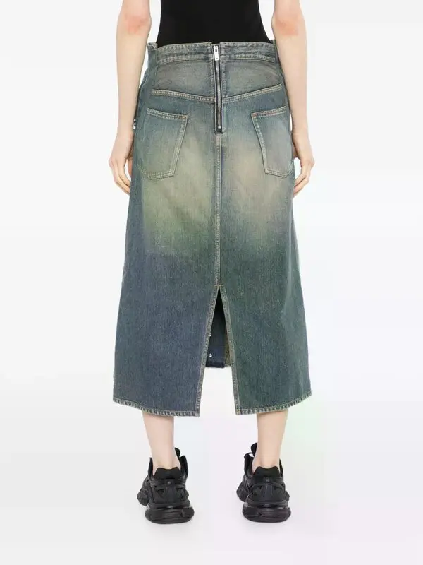 Mihara Yasuhiro Reversed Frayed Skirt
