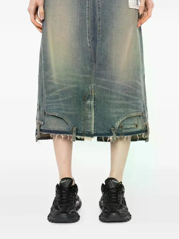 Mihara Yasuhiro Reversed Frayed Skirt