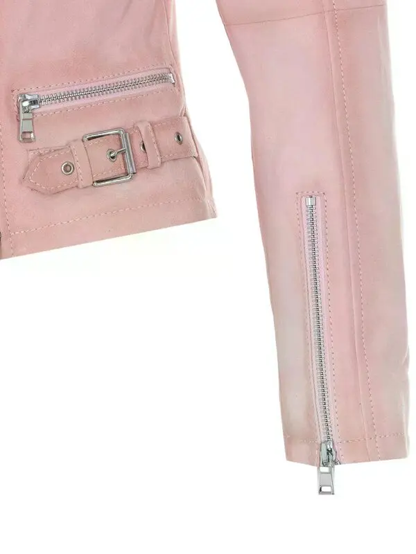 BULLY Zip Suede Jacket - Pink