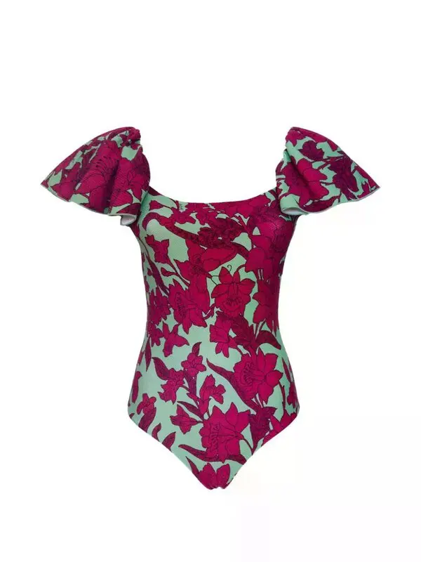 La DoubleJ Floral-print Swimsuit - Pink