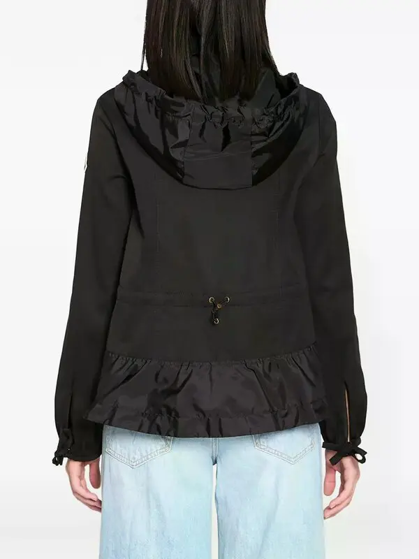 Moncler Flap Pocket Jacket With Removable Hood - Black