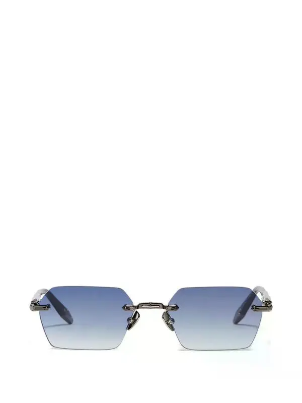 JOHN DALIA Rimless Geometric Sunglasses - Blue