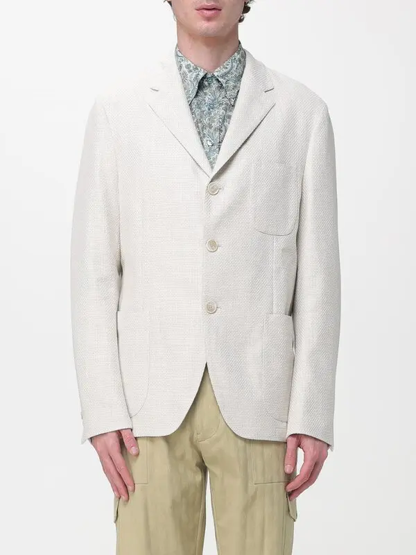 Etro Single-breasted Blazer In Cotton And Wool