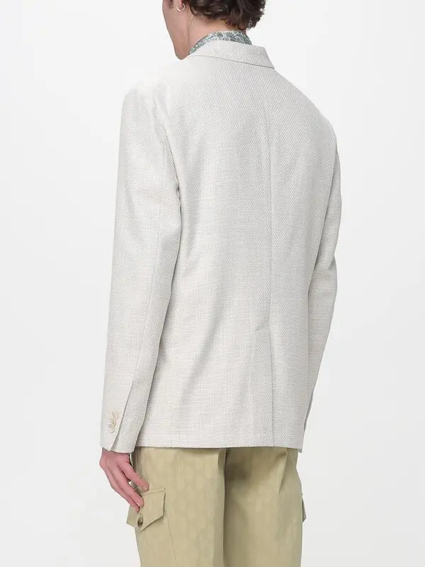 Etro Single-breasted Blazer In Cotton And Wool