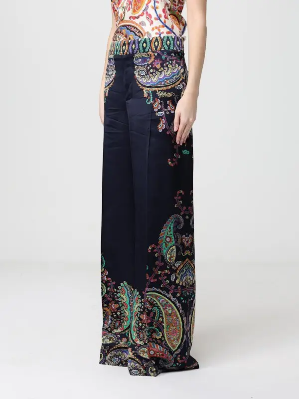 Etro Paisley Print Palazzo Trousers - Multicolor