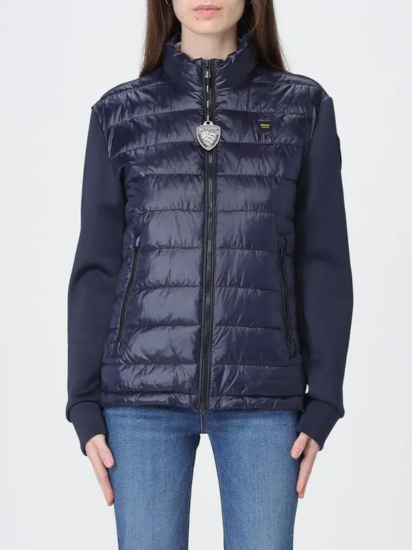 BLAUER. Padded Jacket With Contrasting Sleeves - Blue