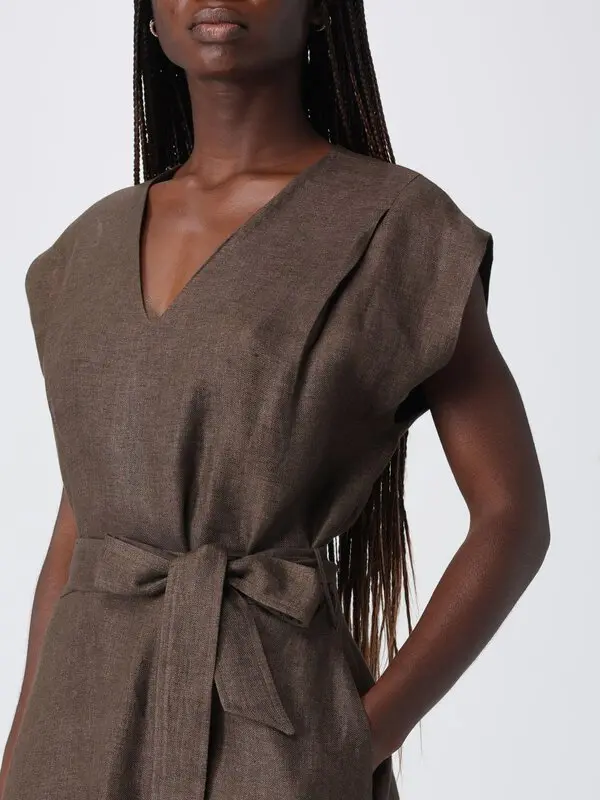 Incotex Belted Midi Dress - Beige