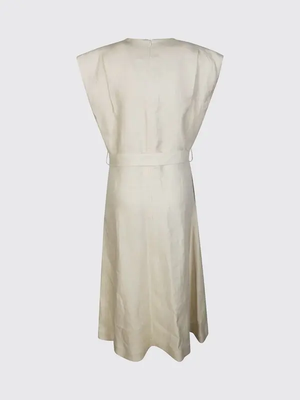 Incotex Midi Dress In Linen Blend