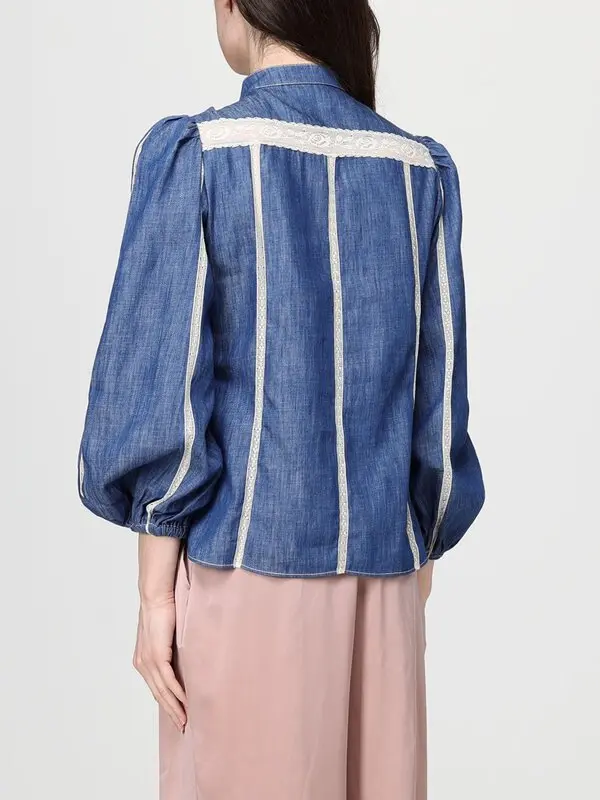 Zimmermann Striped Lace Detail Shirt
