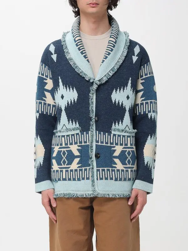 Alanui Jacquard Cotton Cardigan - Navy