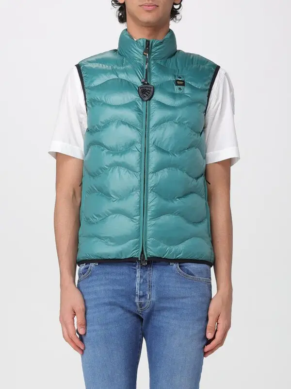BLAUER. Quilted Technical Nylon Vest - Green