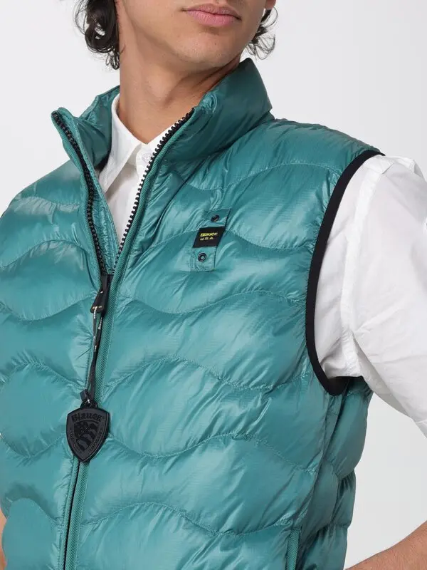 BLAUER. Quilted Technical Nylon Vest - Green