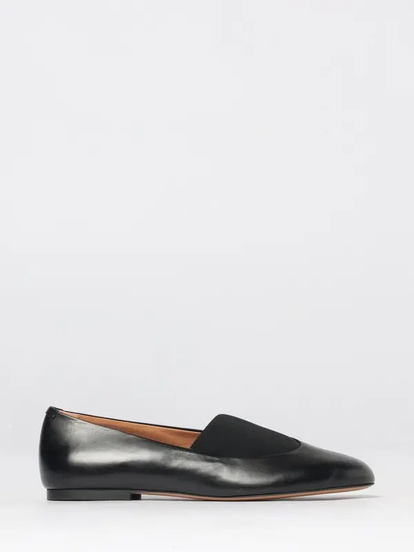 JIL SANDER Elyss Leather Ballerina Flats - Black