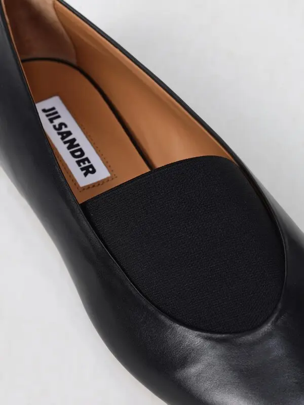 JIL SANDER Elyss Leather Ballerina Flats