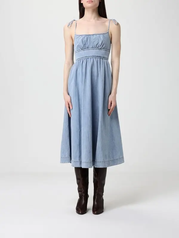 Zimmermann Denim Midi Dress - Blue